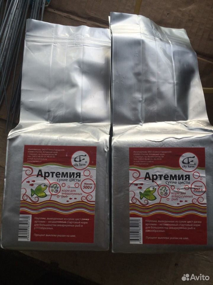 Цисты (яйца) Артемии, сачки из газовой ткани