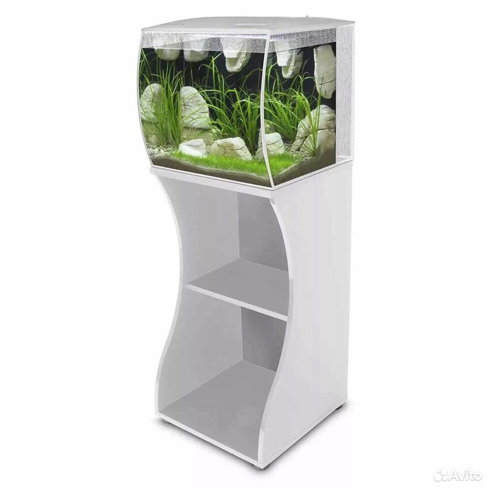 Аквариум Fluval flex 57 литров и тумба