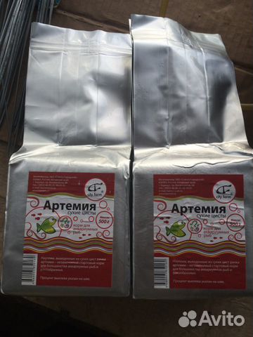 Цисты (яйца) Артемии, сачки из газовой ткани