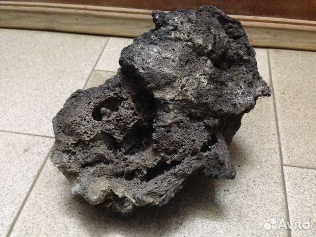 Вулканическая лава для аквариума(черная)