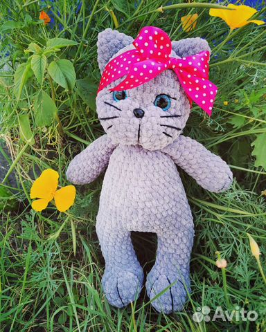 Вязаная игрушки котик, крючком