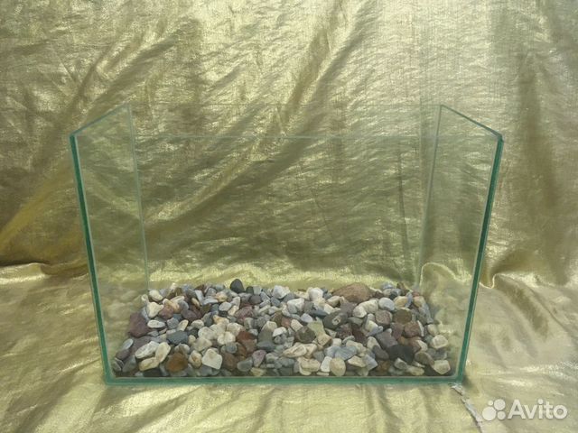 Аквариум стекло мини 12л с грунтом новый